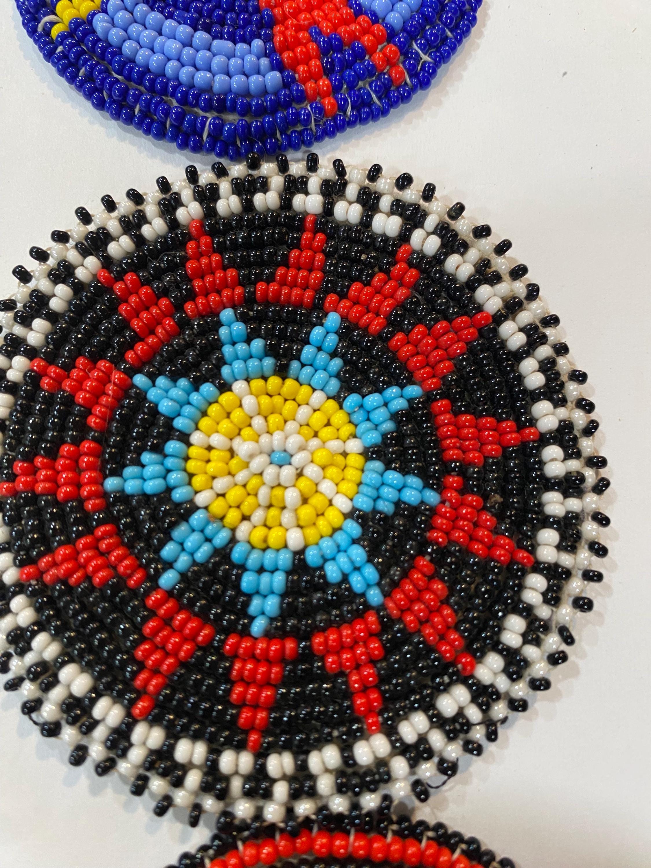 Lot of 6 Traditional Native American Made Beaded Lakota Rosettes - Etsy