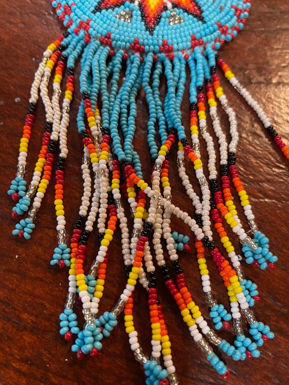 rare vintage Lakota Native American hand beaded penda… - Gem