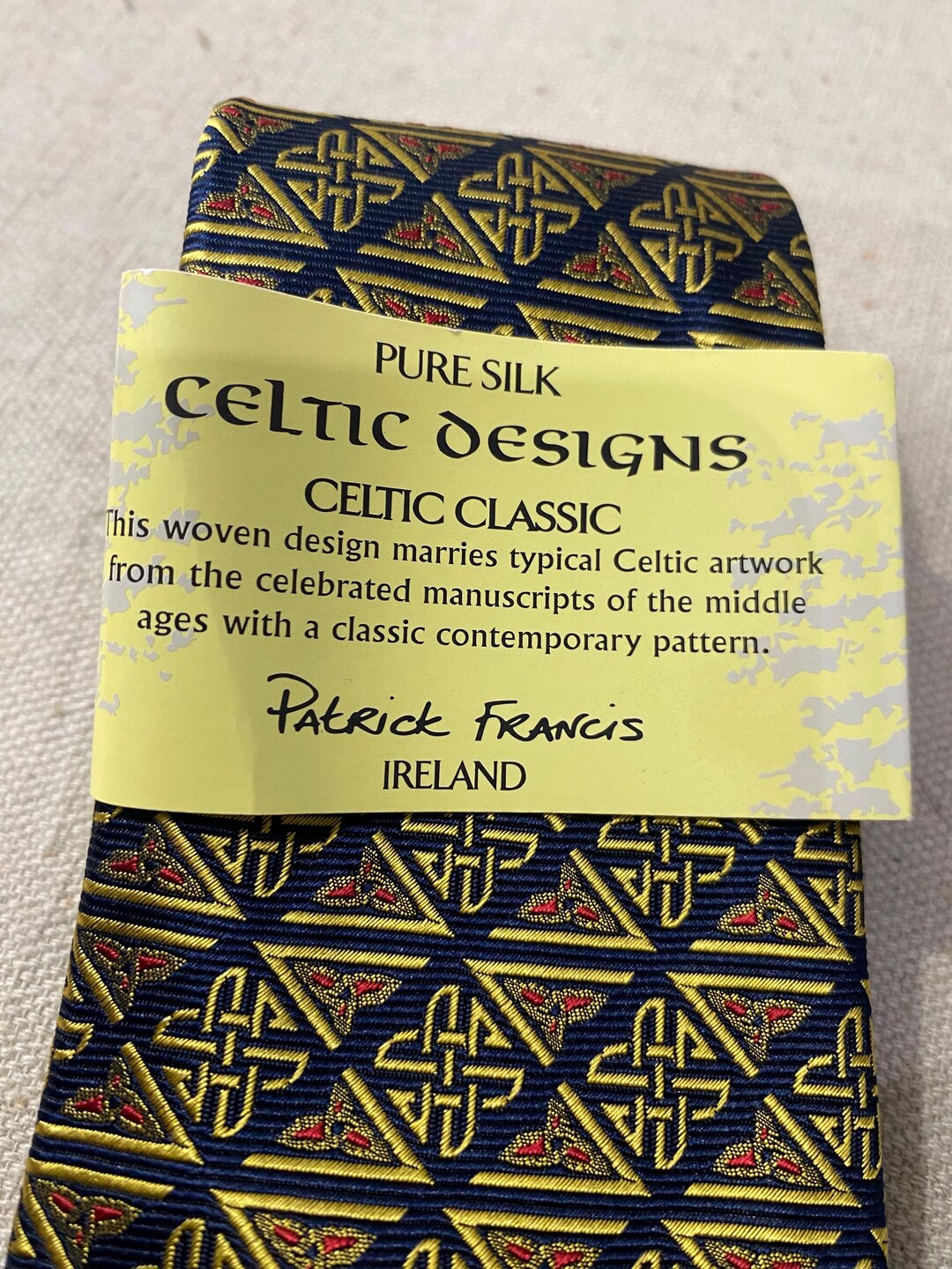 Rare Nos Pure Silk Vintage Patrick Francis Celtic Classic Made in ...