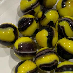 Vintage King Bumblebee Glass Marble Lot of 19 - Etsy