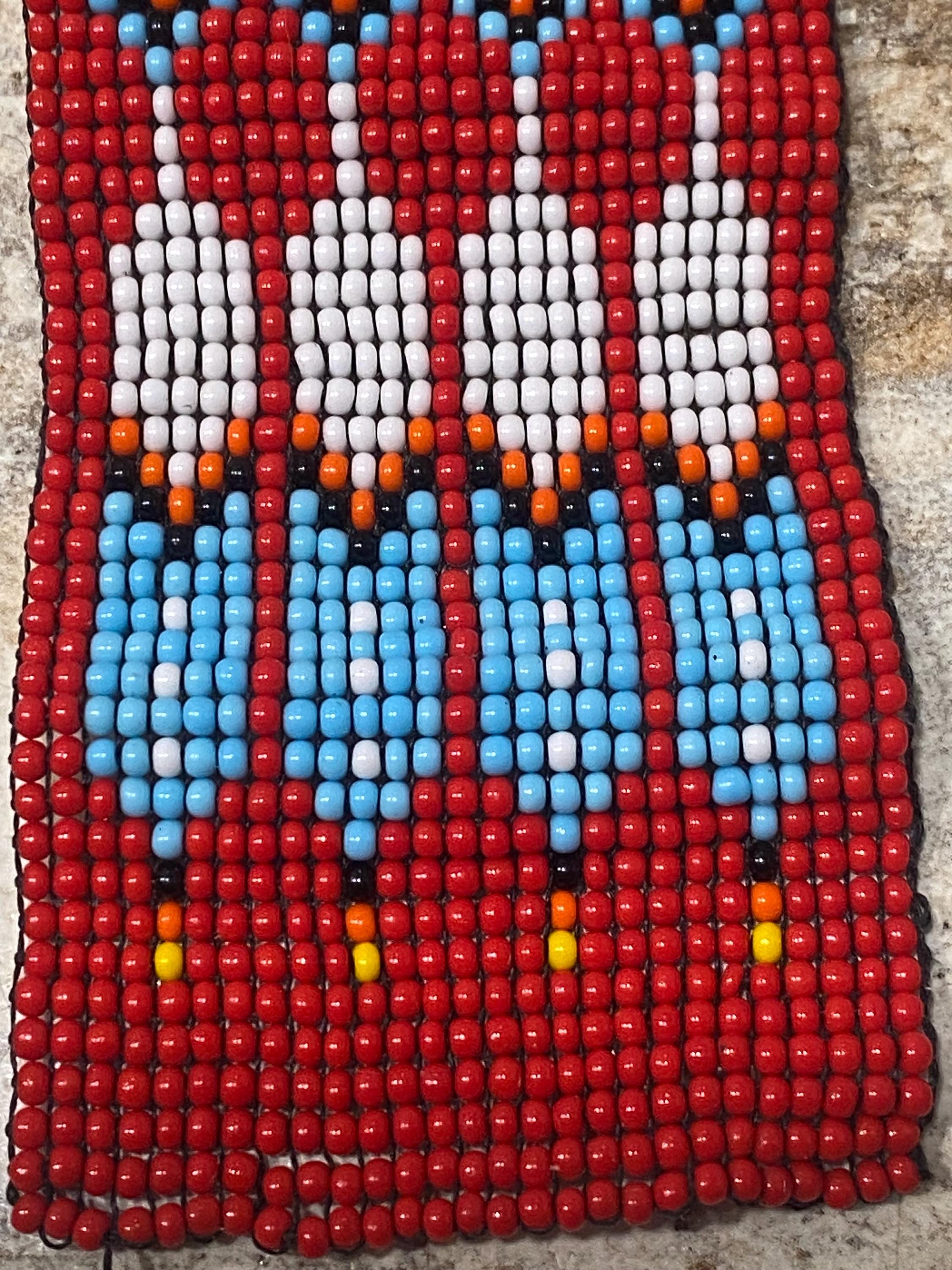 Native American Vintage Beaded Panels Lot of 4 Traditional Designs Hand ...