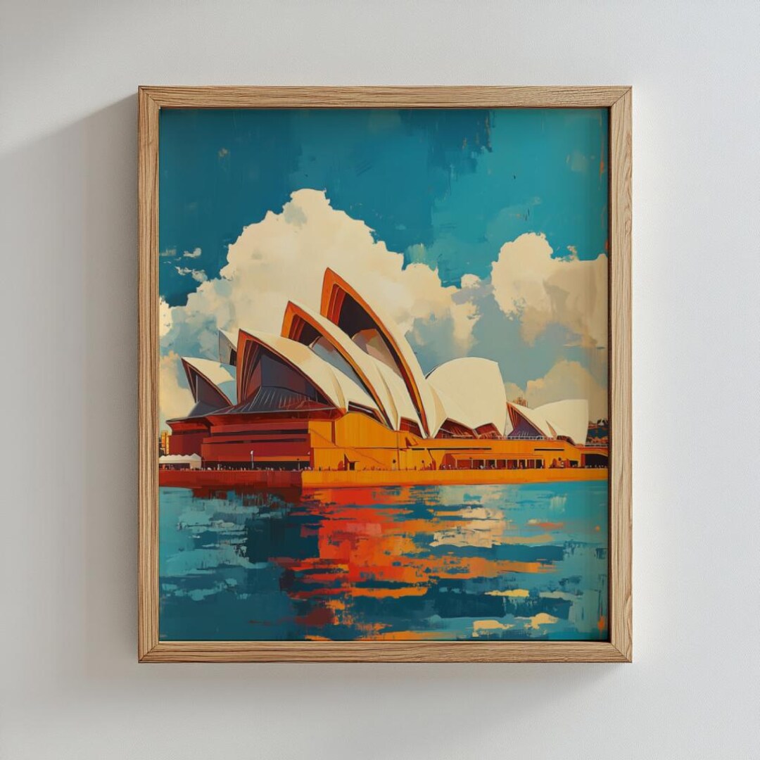 Digital Download Sydney Opera House Wall Art Modern Australia Landmark ...