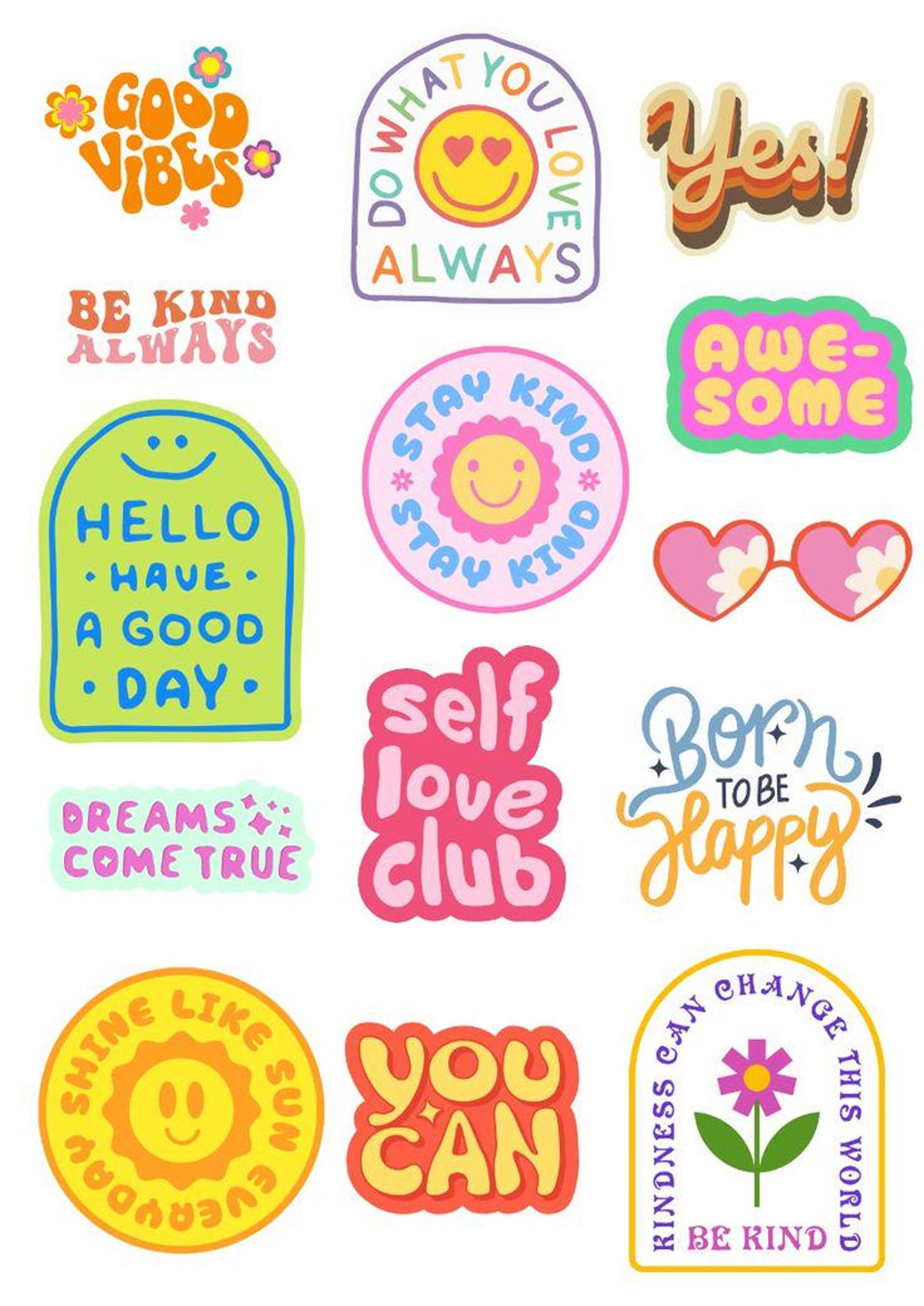 Preppy Girly Sticker Printable - Etsy
