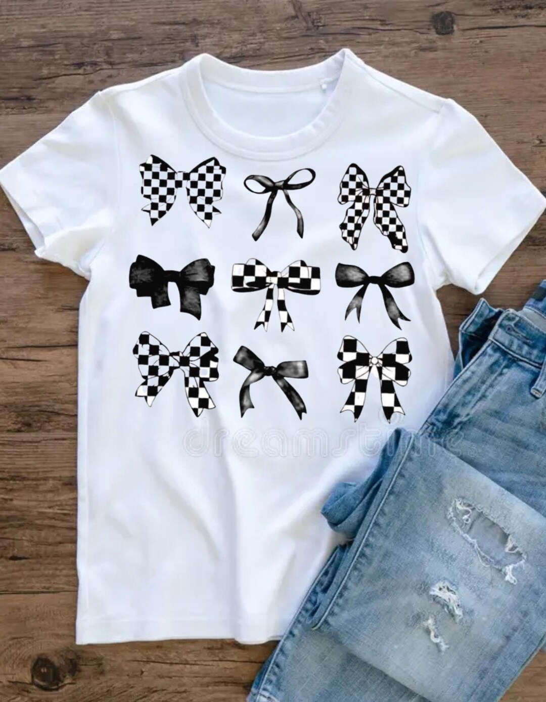 Checkered Bow Svg - Etsy