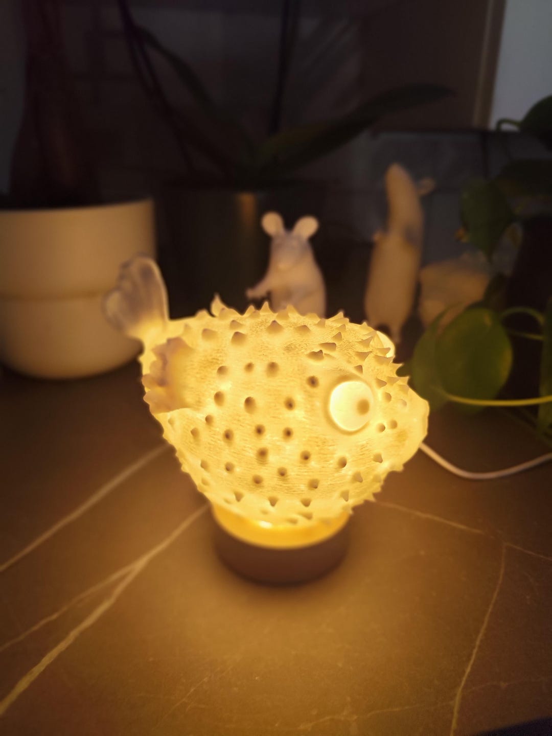 Pufferfish Table Lamp / Animal Lamp / Sea / Design / Home Decor / Fish ...