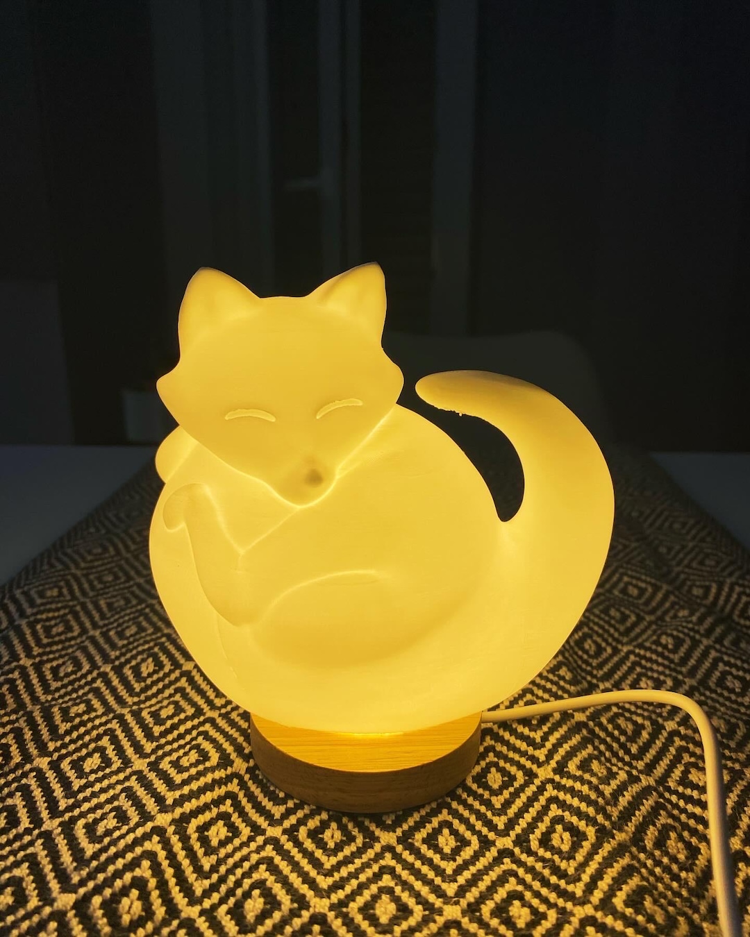 3D Printed Fox Lamp - Etsy