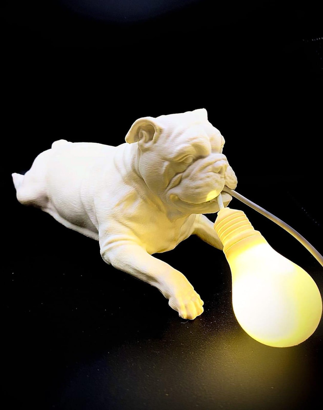English Bulldog 3D Printed Lamp USB Powered. LED Night Light for Dog ...