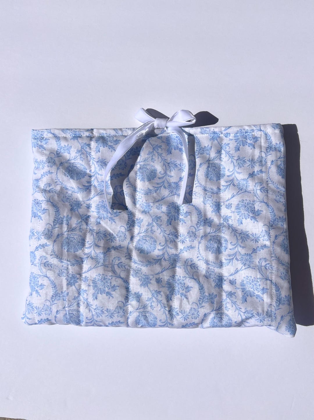 Vintage Blue Pattern, Quilted Book Cover, Quilted Book Sleeve, Book ...