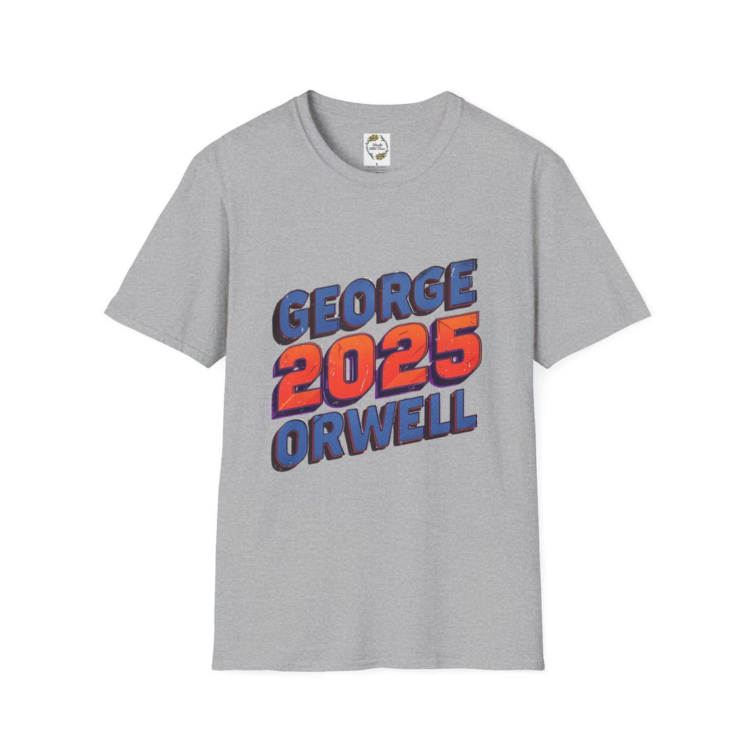 George Orwell 2025 Unisex Mineral Wash T-shirt, Retro Graphic Tee for ...
