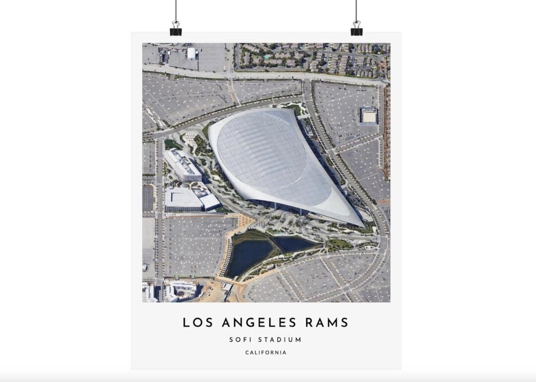 Aerial View Football Stadium Poster 16x20 Los Angeles Rams DIGITAL ...