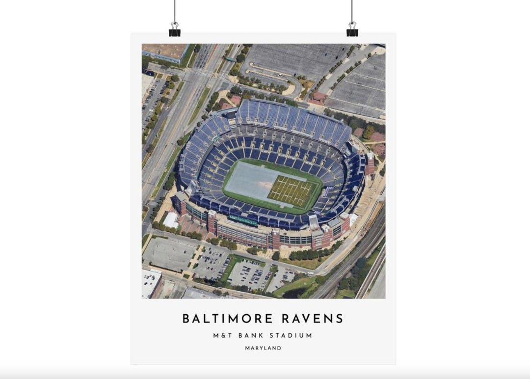 Aerial View Football Stadium Poster 16x20" - Baltimore Ravens - DIGITAL ...