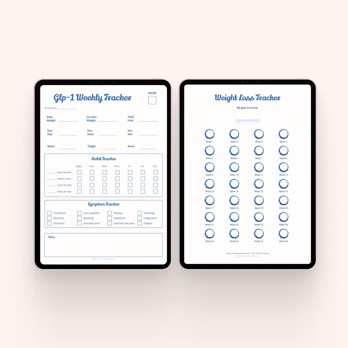 GLP-1 Weight Loss Tracker | GLP-1 Symptom Tracker | Habit Tracker ...