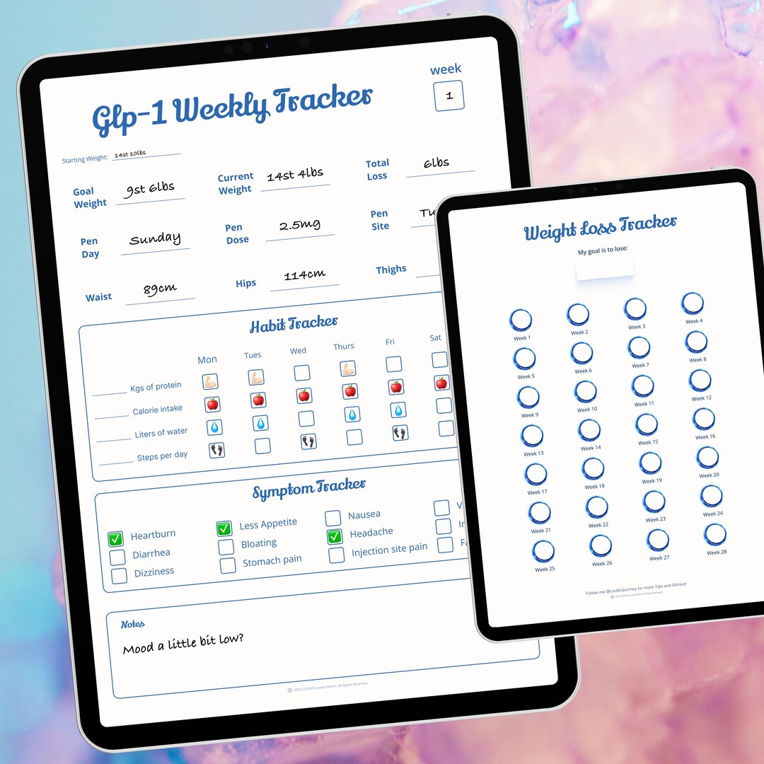 GLP-1 Weight Loss Tracker | GLP-1 Symptom Tracker | Habit Tracker ...