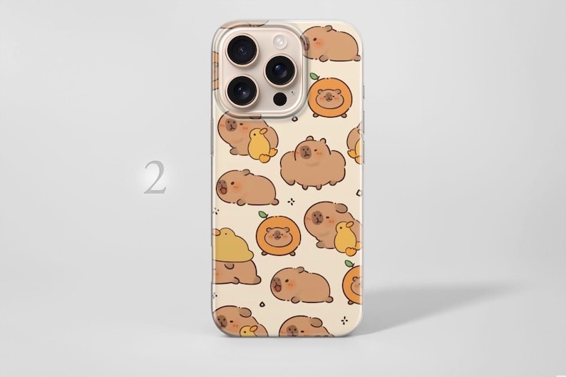 Cozy Kawaii Capybara Phone Case for iPhone 17 Air 16 Pro Max 15 Plus 14 ...