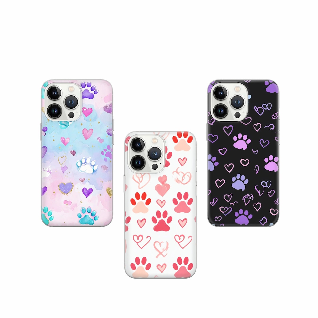 Cute Paw Print Phone Case, Dog Lover Gift, Kawaii Aesthetic iPhone 17 ...