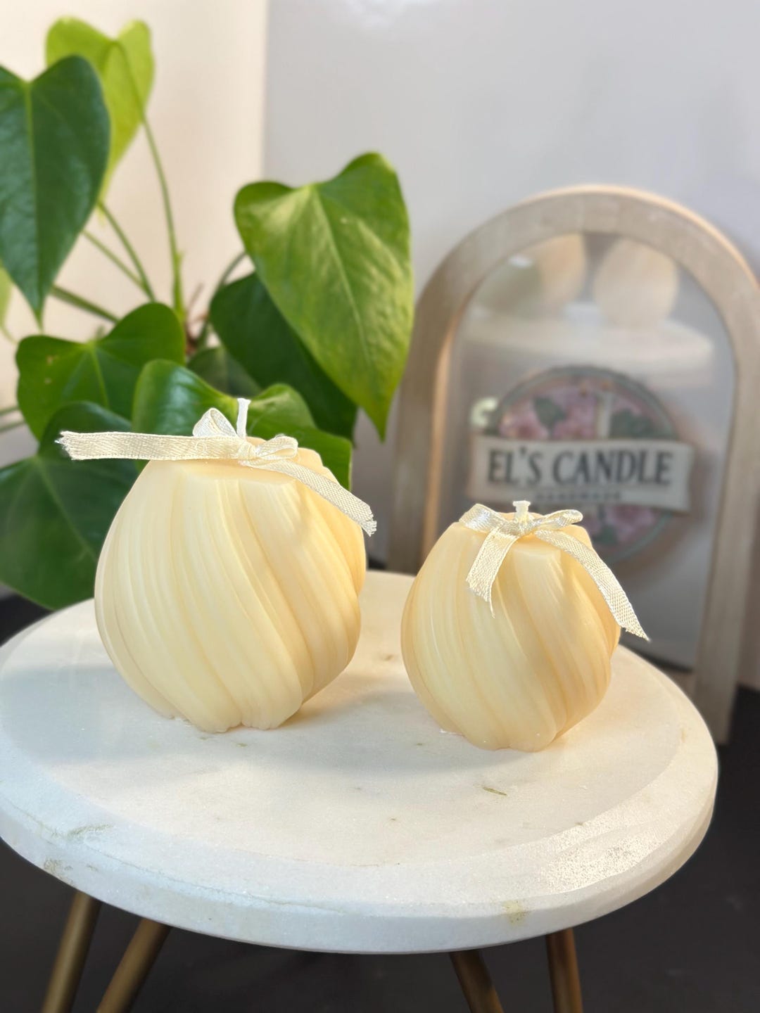 Swirl Soy Wax Candles Set 2pcs - Etsy
