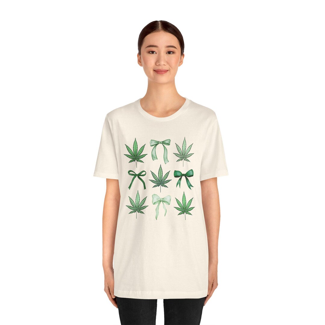 Coquette and Pot Leaf Tshirt, Weed and Bow T Shirt, Inappropriate Shirt ...