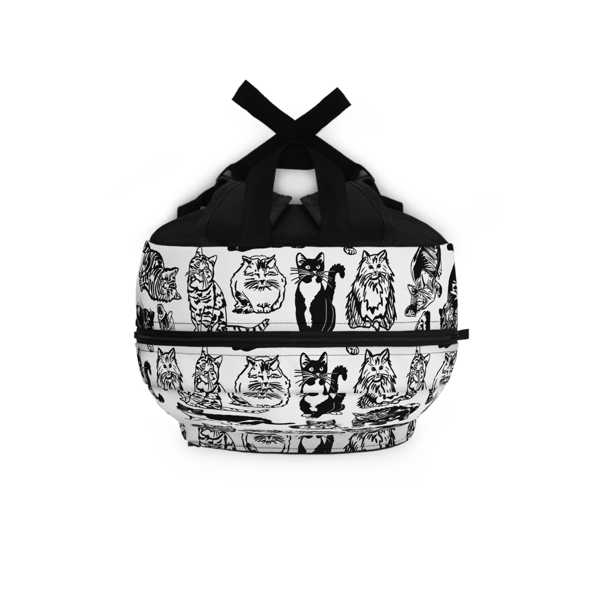Cat Backpack: Hand-drawn Cats, School Travel Daypack - Etsy