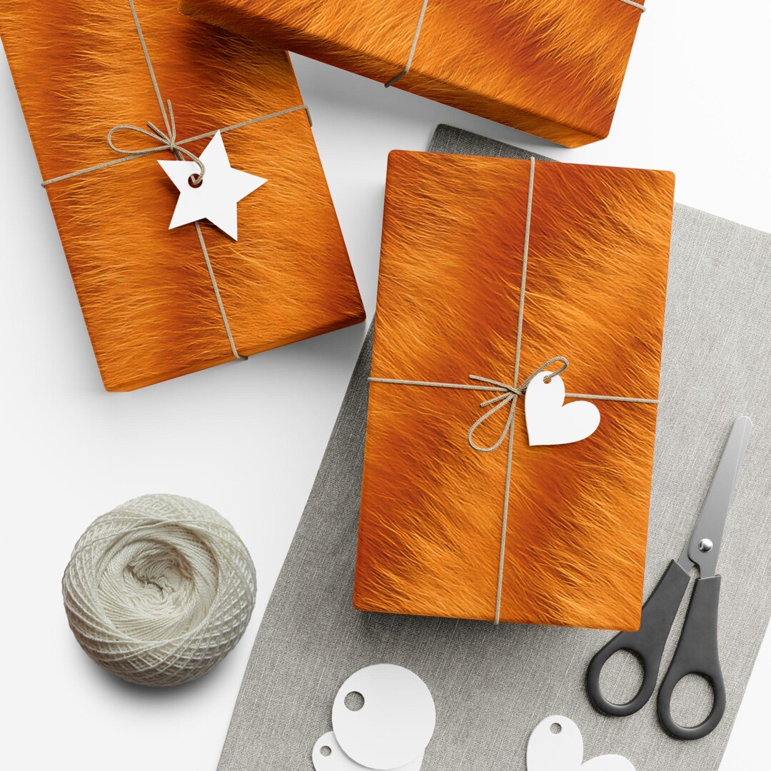 Orange Tabby Cat Stripe Wrapping Paper, Gift Wrap - Etsy