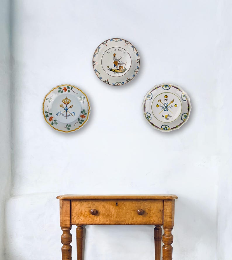 Antique French Decorative Wall Plate – 19th Century Hand Painted ...