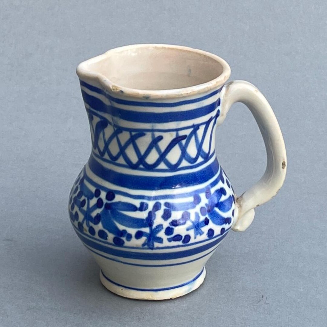 Antique Spanish Manises Pottery Jug – Late 19th to Early 20th Century ...