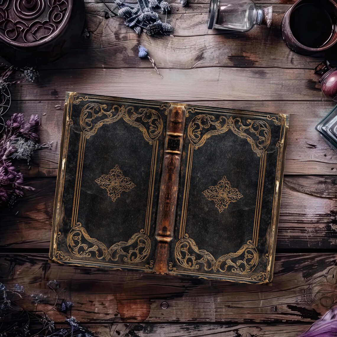 Dark Academia Junk Journal Cover – Ornate Vintage Gothic Design ...