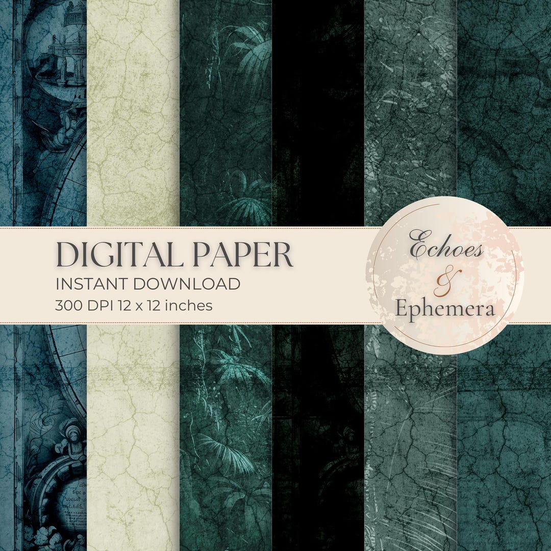 Tropical Rainforest Digital Paper - Jungle Scrapbooking Pages - Junk ...