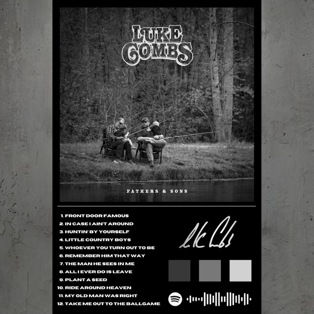 Luke Combs Poster/album Cover/fathers and Sons/luke Combs Prints - Etsy