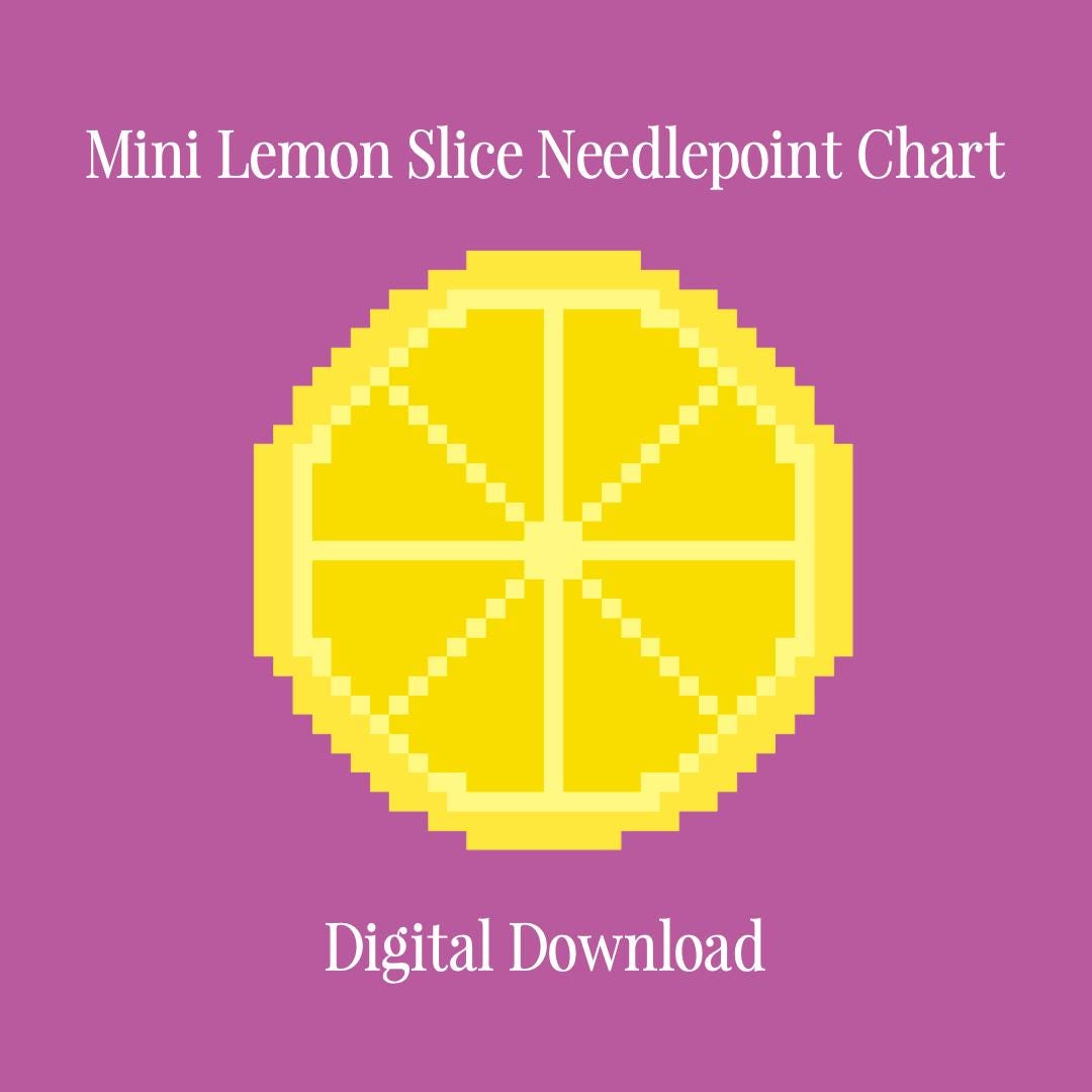 Mini Lemon Slice Digital Needlepoint Chart - Etsy