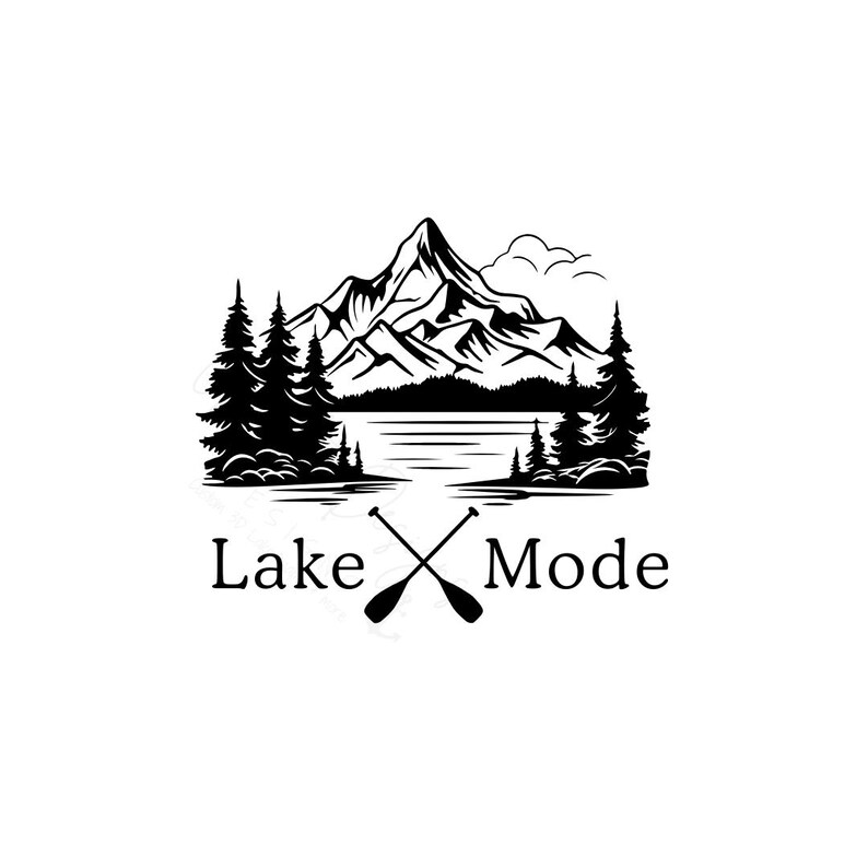 Lake Mode Mountain SVG - Etsy