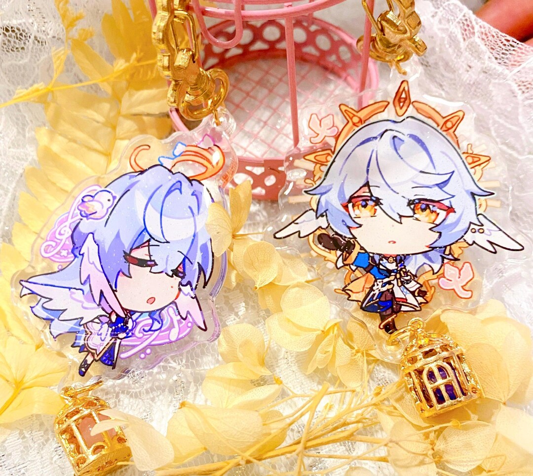 Honkai Star Rail Keychain, Sunday Robin Angel Siblings, HSR Keychain - Etsy