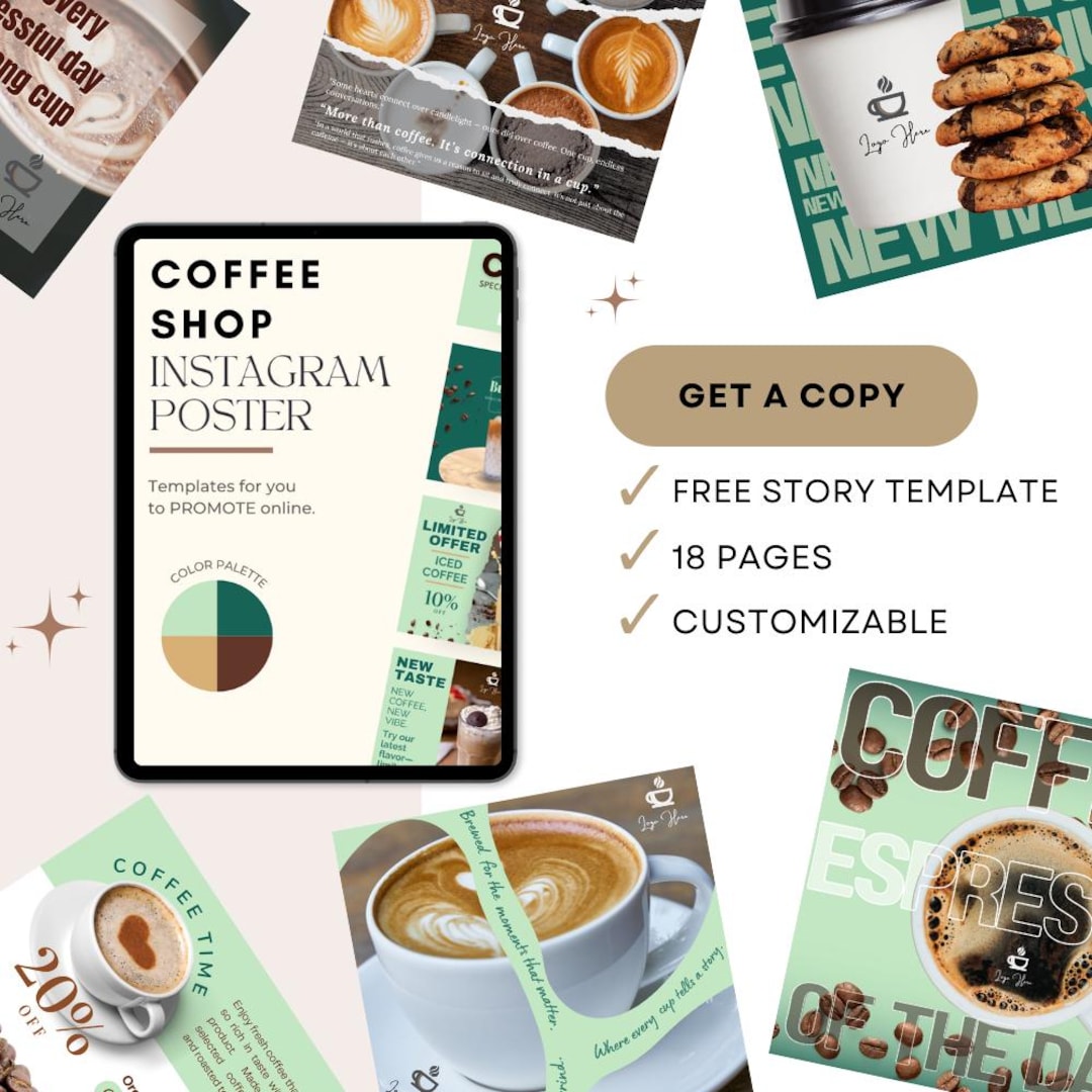 Coffee Shop Instagram Story, Poster Templates, Business Branding ...