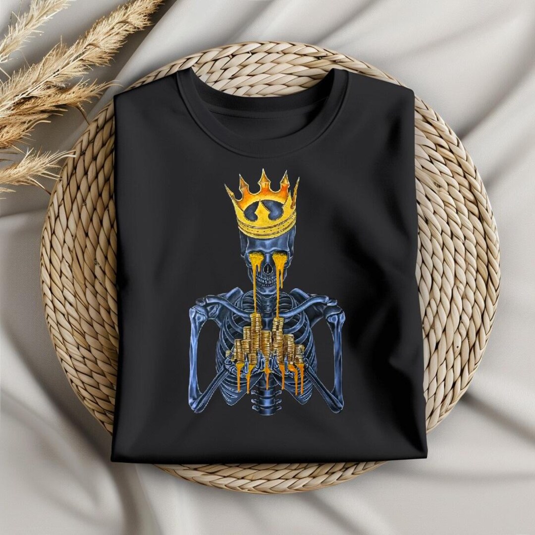 Skeleton King With Gold Png, Golden Bling Skeleton, Download ...