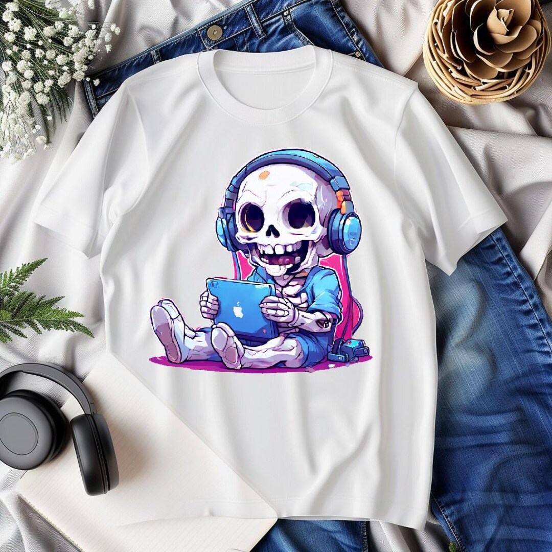 Retro Skeleton PNG, Funky Skull Clipart, Chill Skull Design, Neon Vibes ...