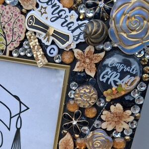 Graduation Picture Frame / 5x7 Photo Frame / Decorated Custom Frame ...