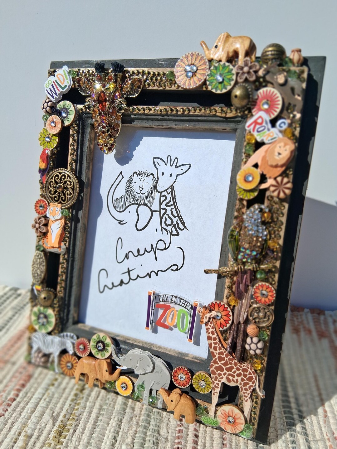 Zoo Picture Frame / Animal Picture Frame / Safari Picture Frame / 5x7 ...