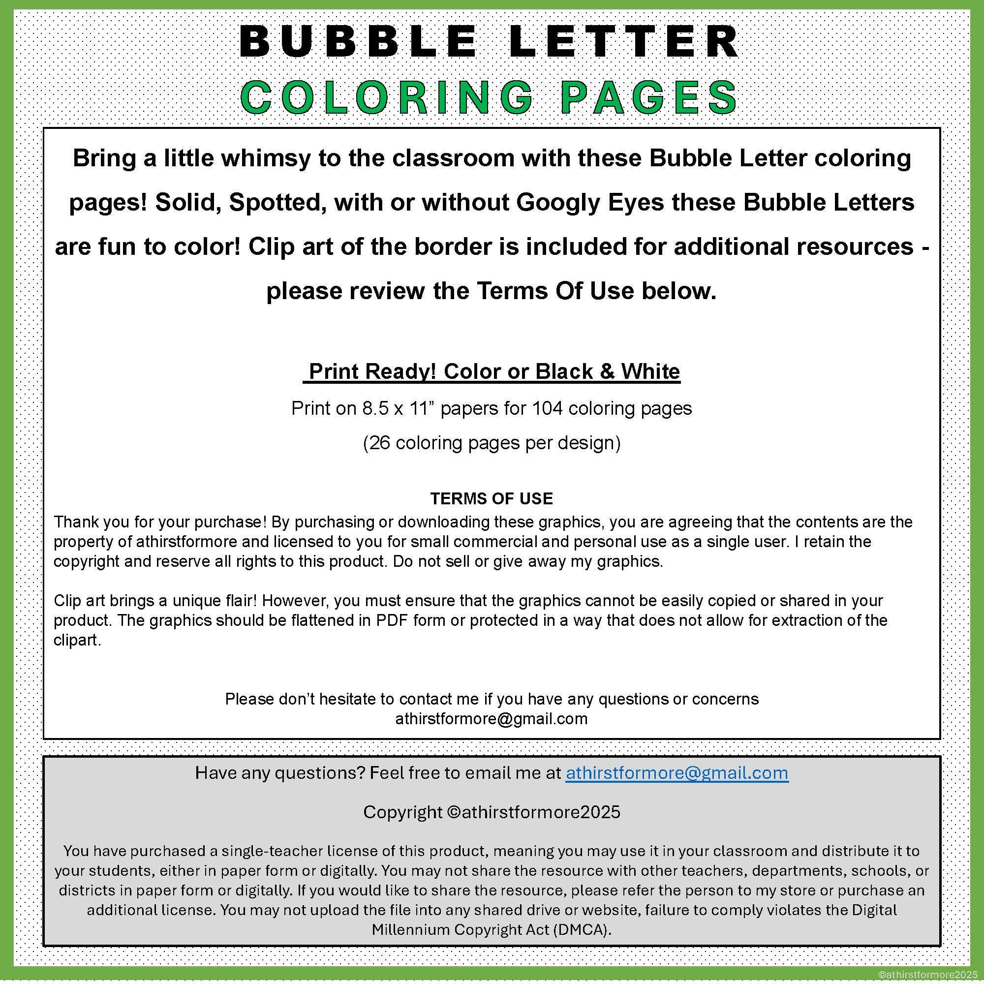 Alphabet Bubble Letter Coloring Pages: Balloon Border - Etsy