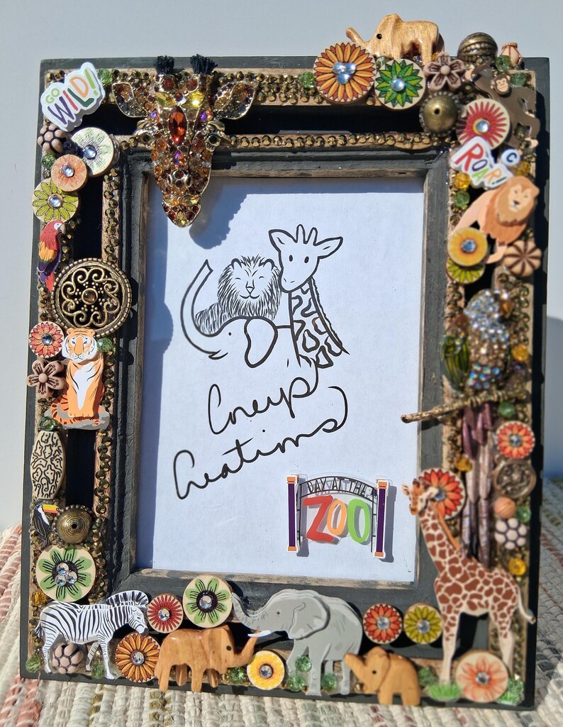 Zoo Picture Frame / Animal Picture Frame / Safari Picture Frame / 5x7 ...