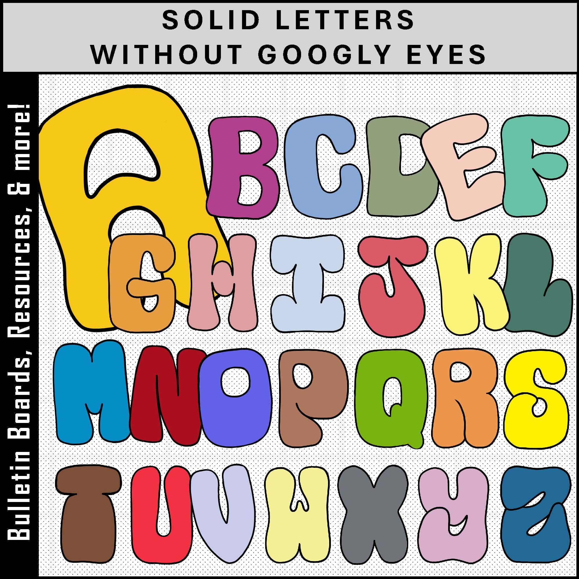 Bubble (balloon) Letters Alphabet Clip Art Solid Colorful With or ...