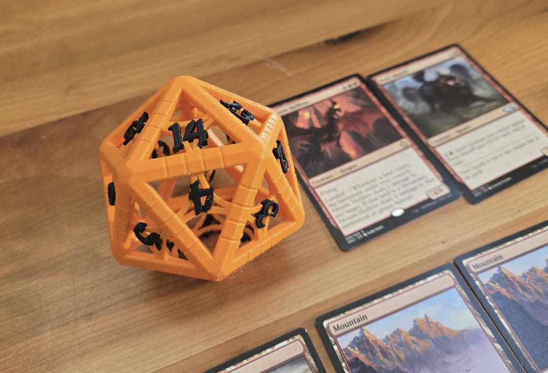 Giant Spindown D20 Dice – MTG Life Counter, Rollable Countdown Die (3.2 ...