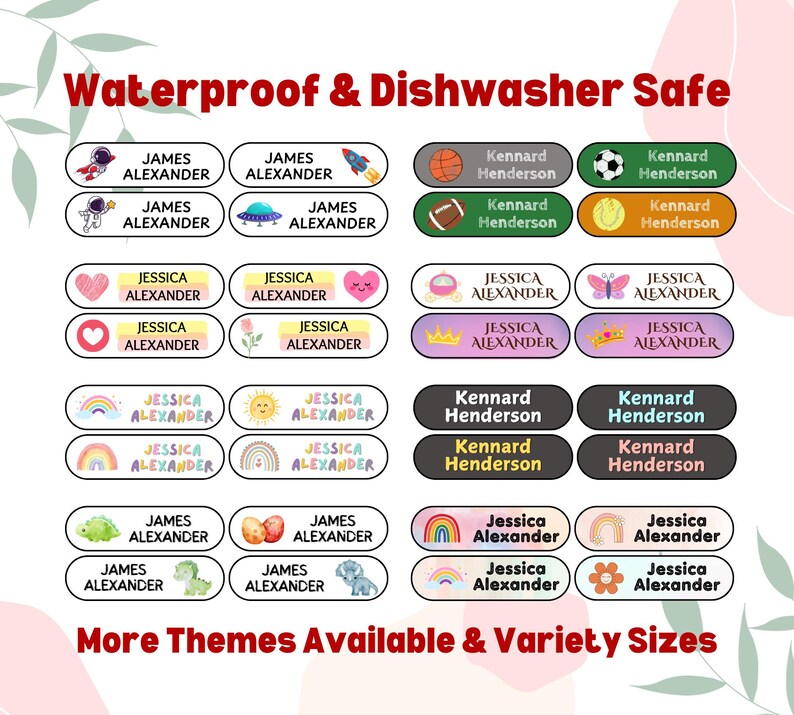 Daycare Name Labels | Name Sticker Sheet | Cute Name Labels | School ...