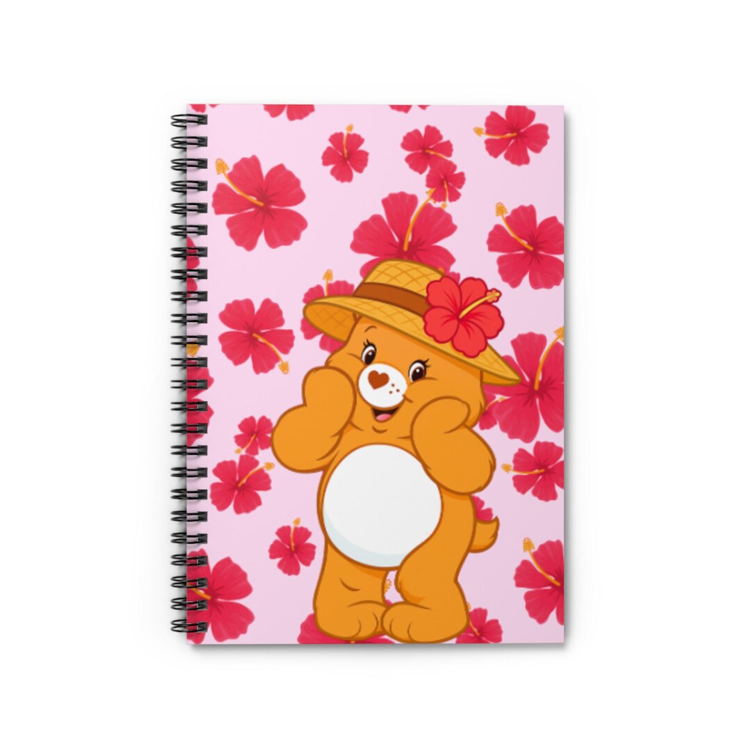 Care Bear Floral Spiral Notebook - Fun for Kids, Journaling, Gift for ...