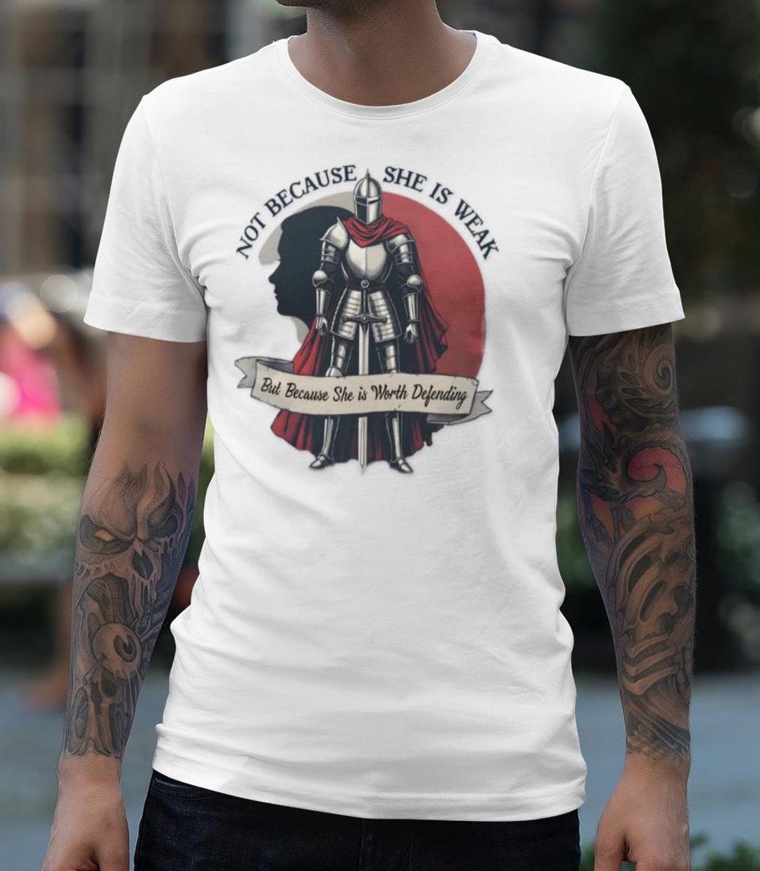 Knight and Lady Graphic Tee: Protecting Women's Rights, Feminist T ...