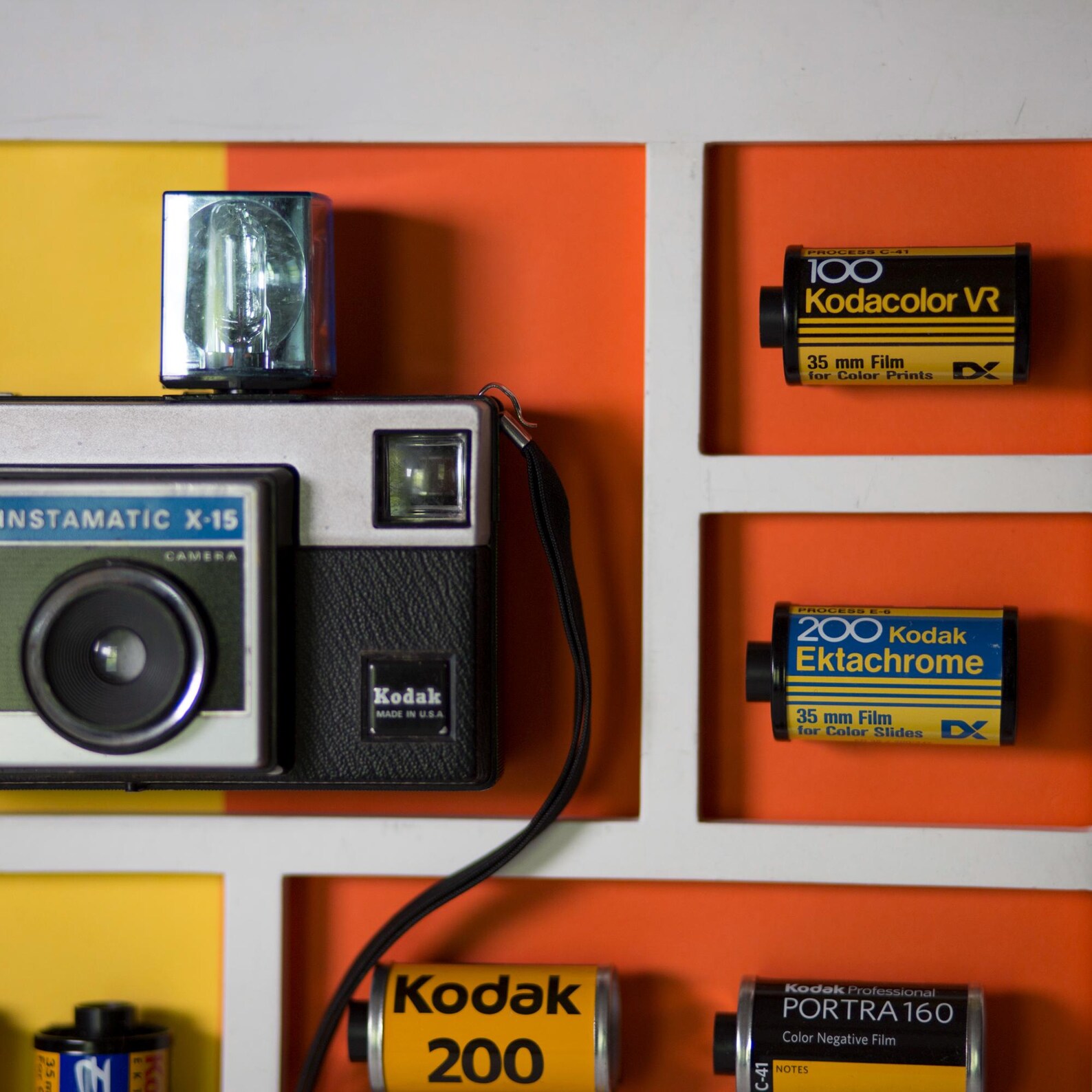 Framed Kodak Camera & Film Canisters Art - 126mm Film - Photography ...