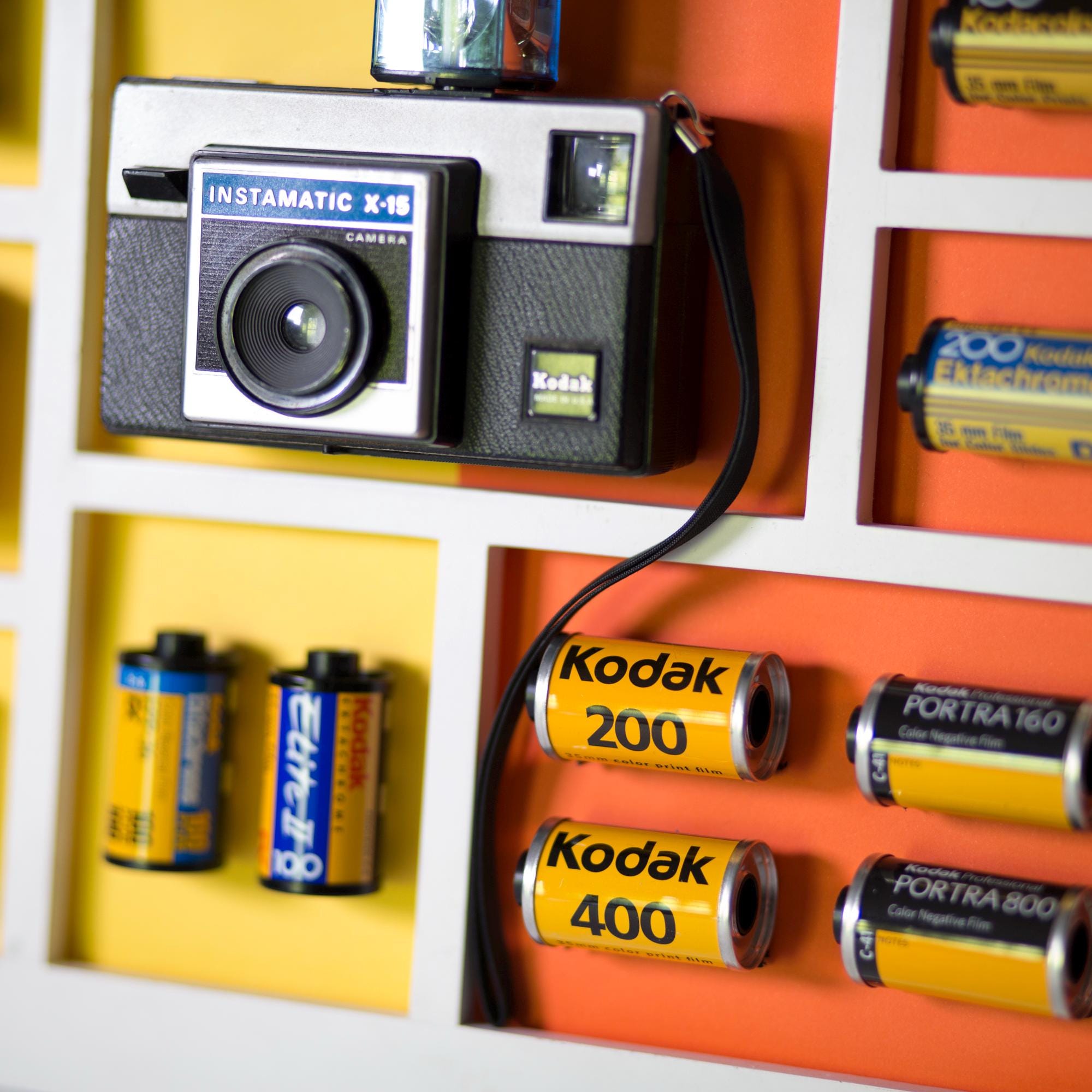 Framed Kodak Camera & Film Canisters Art - 126mm Film - Photography ...