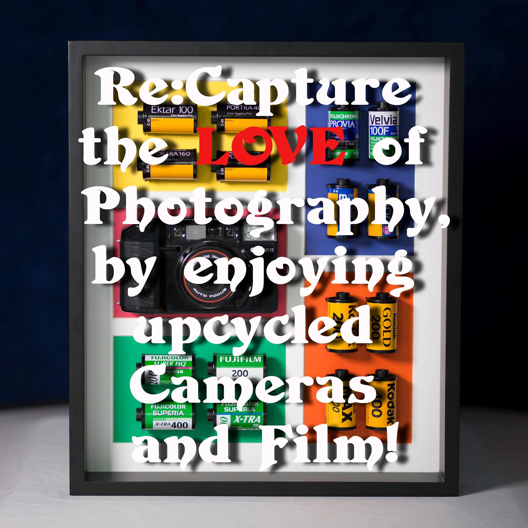 Framed Kodak Camera & Film Canisters Art - 126mm Film - Photography ...