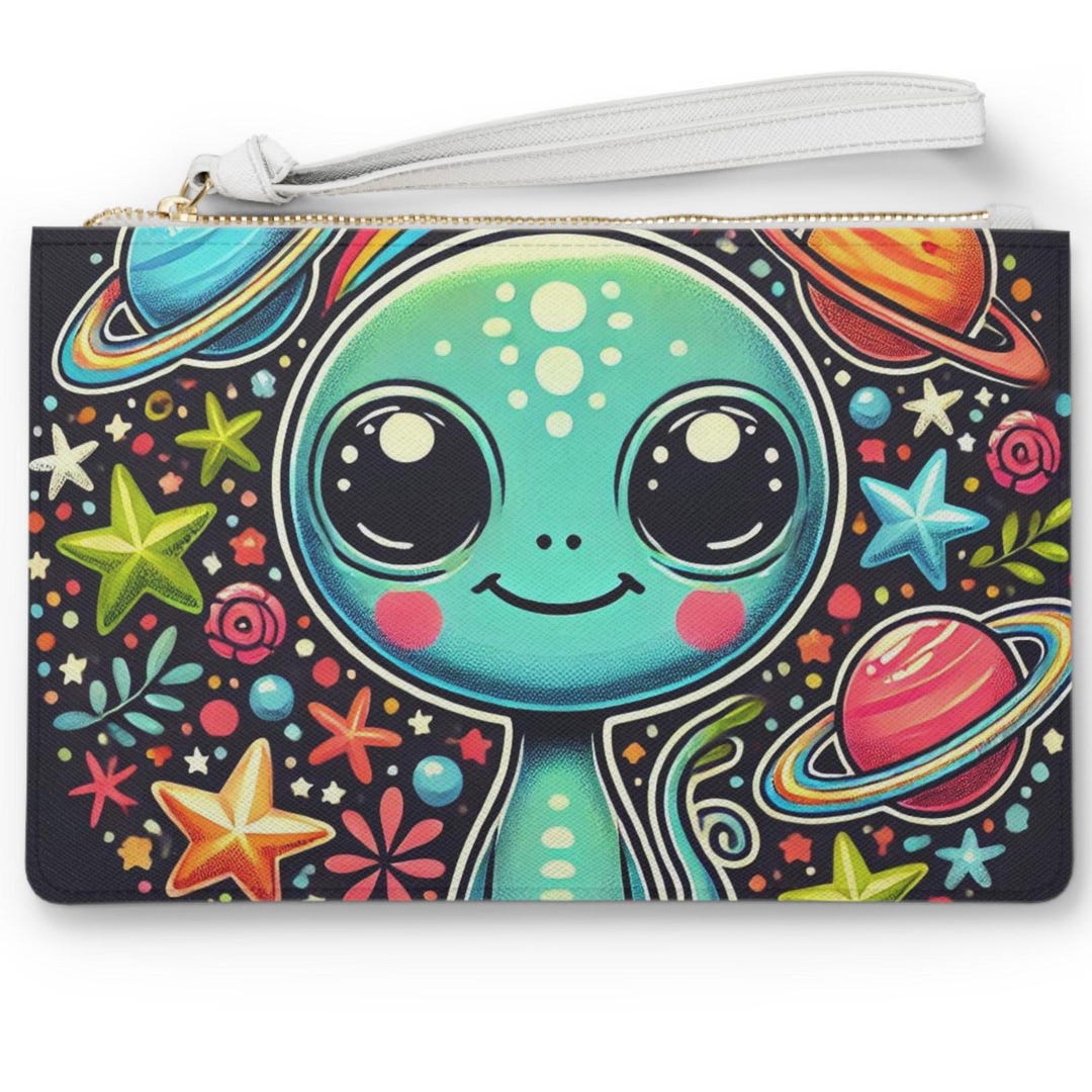 Alien Clutch Bag, UFO Purse, Space Theme Handbag, Extraterrestrial ...