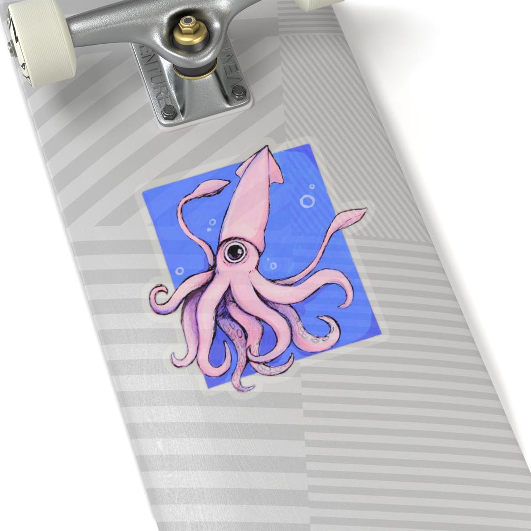 Giant Squid Stickers - Ocean Creature Waterproof Sticker, Laptop Decal ...