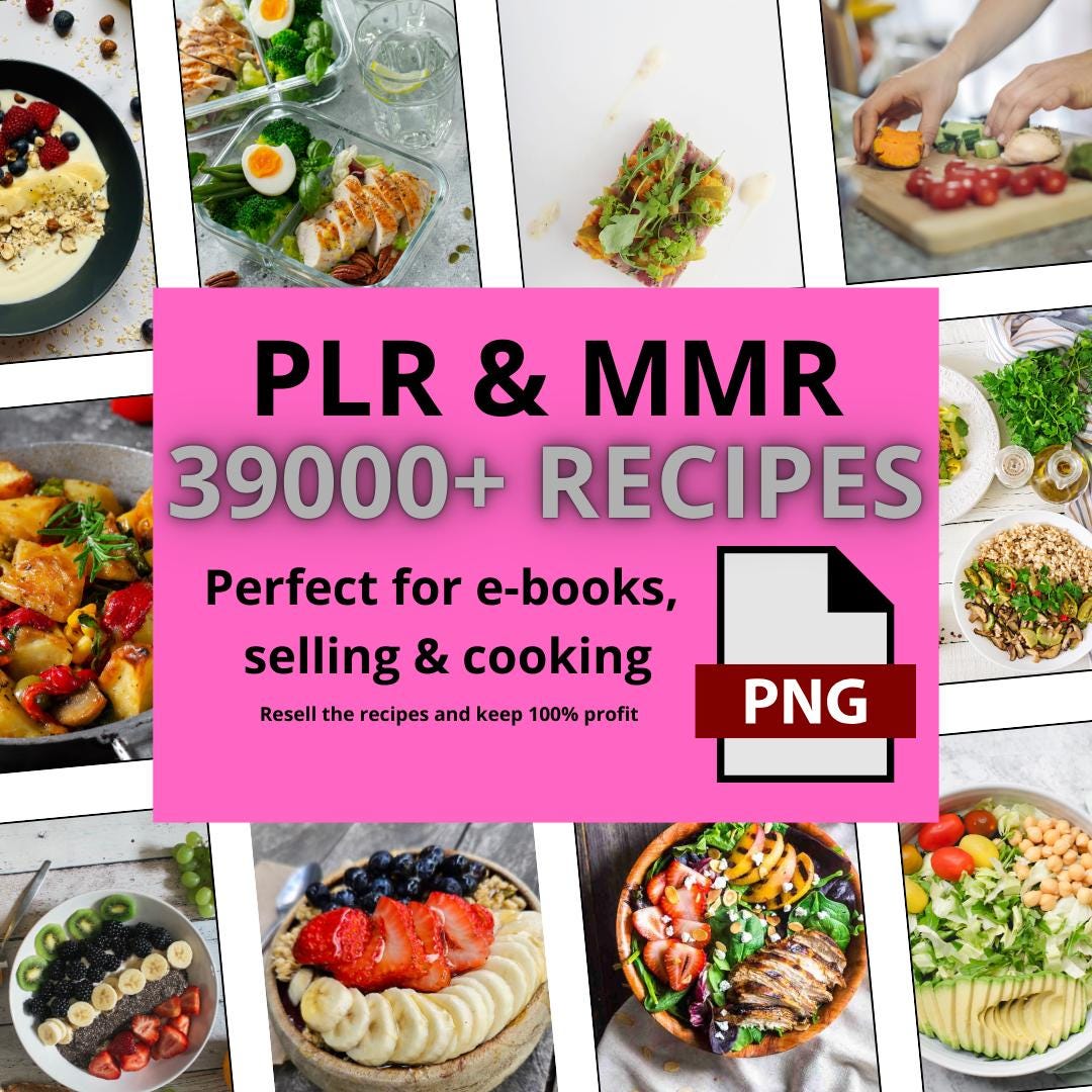 39,000+ Recipes Mega Bundle | PLR & MRR | Food Content, Cookbooks ...