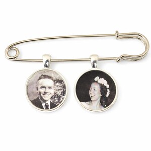 Custom Photo Lapel Pin, Wedding Boutonniere Pin, Personalized Bridal ...